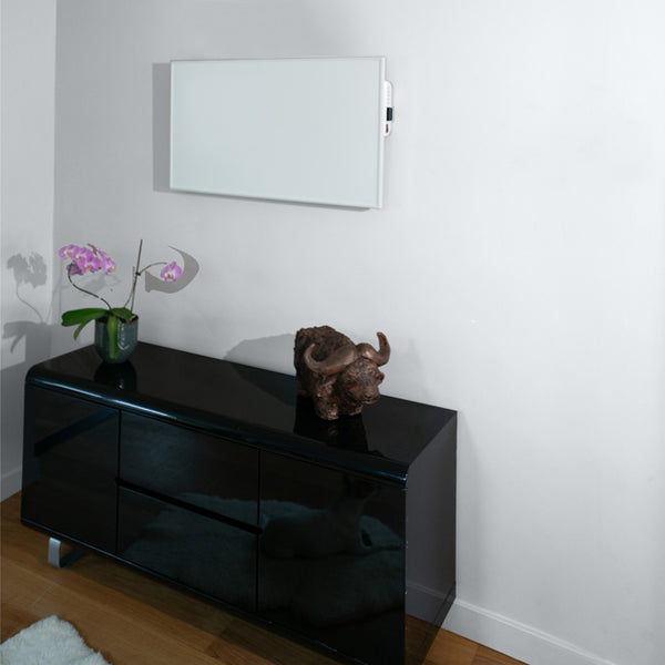 Höffmayr slim infrarood paneel met wifi 480 watt carbon crystal wit 90