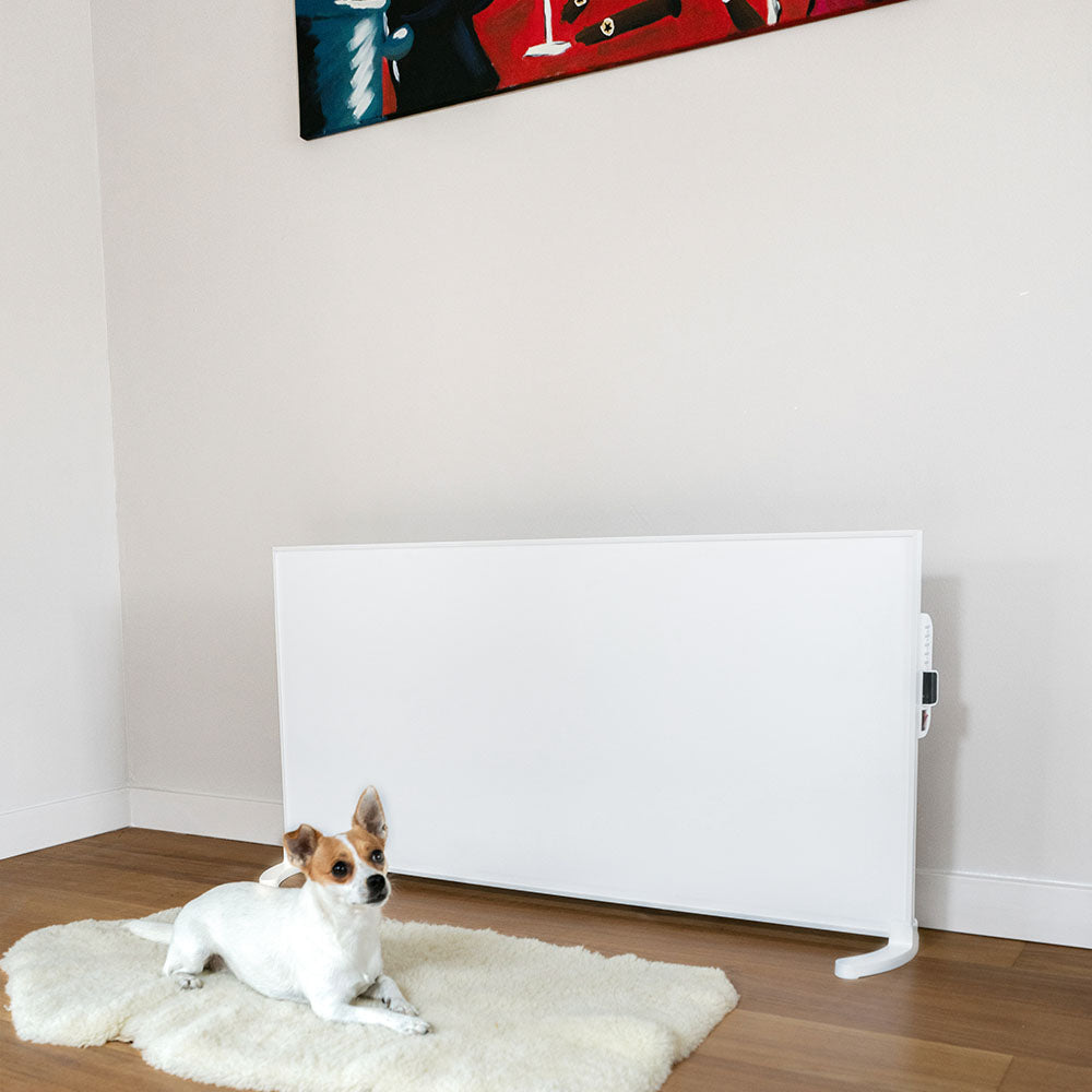 Höffmayr slim infrarood paneel met wifi 770 watt carbon crystal wit 12